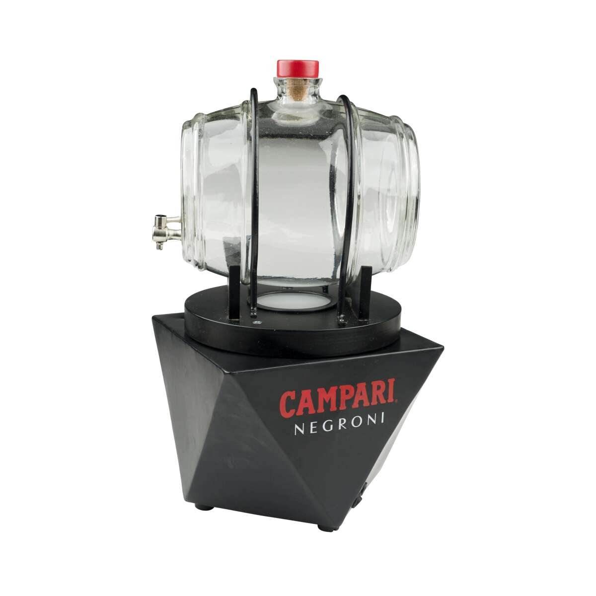 Negroni Campari show barrel glass LED rotatable dispenser