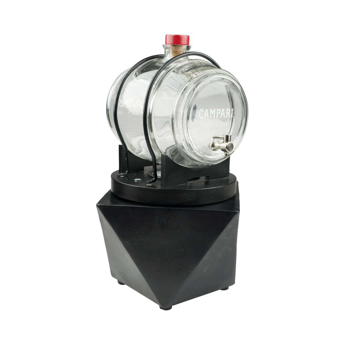 Negroni Campari show barrel glass LED rotatable dispenser